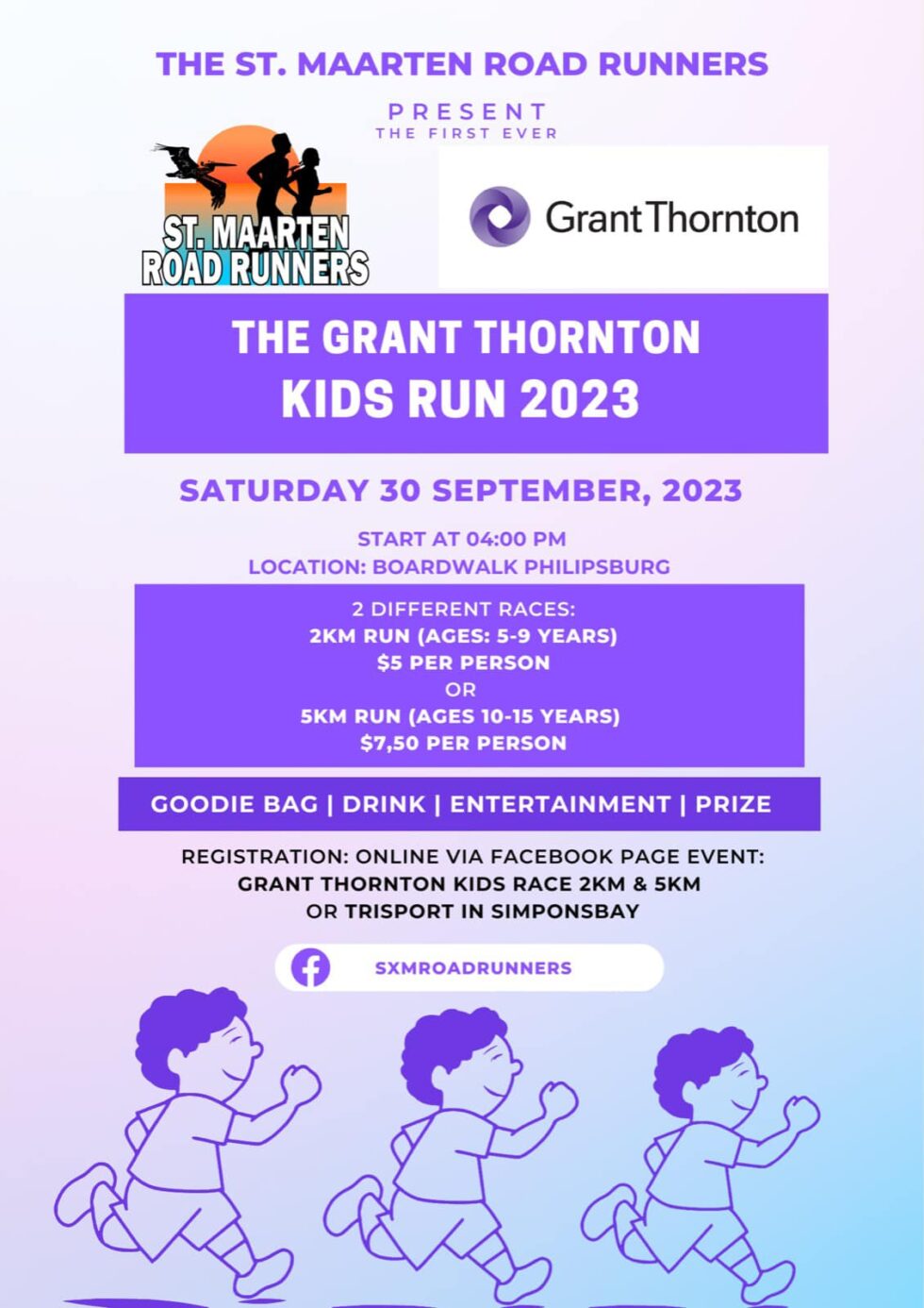 The St. Maarten Road Runners Present “Grant Thornton Kids Race” Sep 30th | SHTA